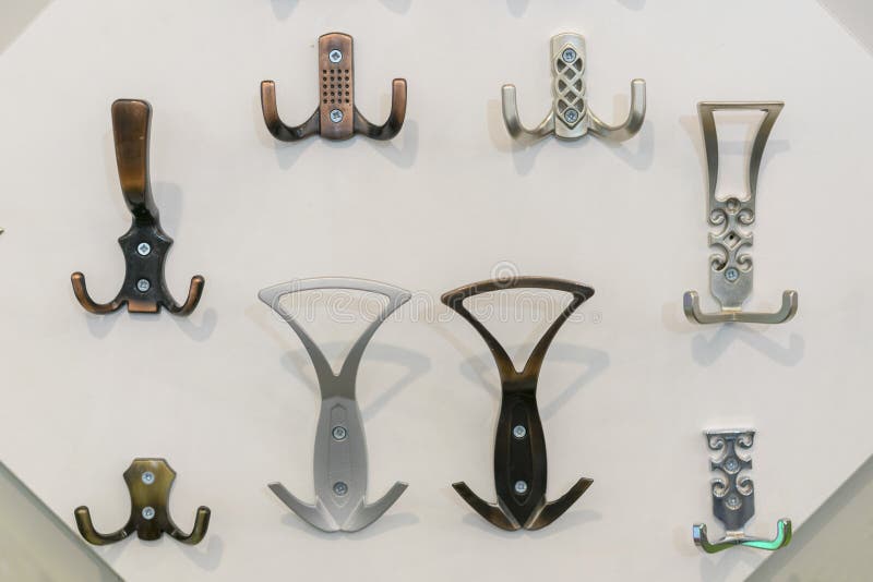 Set of Various Clothes Hooks Stock Image - Image of cloth, needle ...