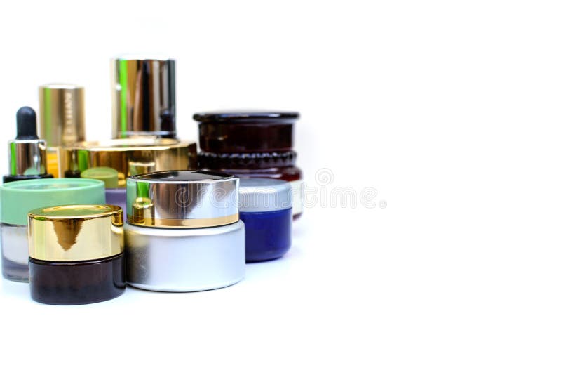Set of Various Cosmetics for Skin Care Stock Image - Image of lotion ...