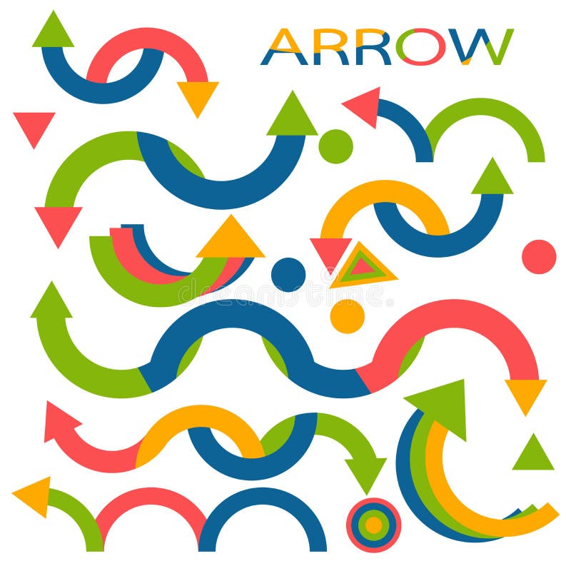Set for Various Design Arrows Stock Vector - Illustration of arrows ...