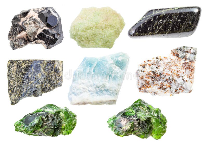 Set of Violane Blue Diopside Stones Cutout Stock Image - Image of ...