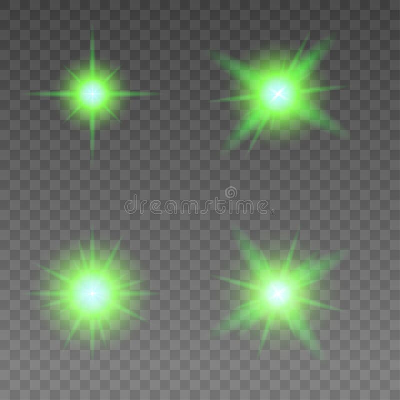 Set of Various Flare Elements. Vector Illustration with Light Effects ...