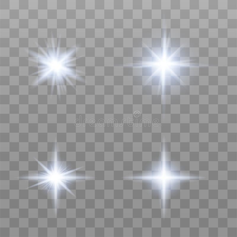 Set of Various Flare Elements. Vector Illustration with Light Effects ...