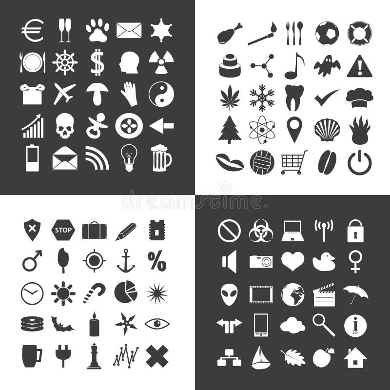 Set of 100 General Various Icons for Your Use Stock Vector ...