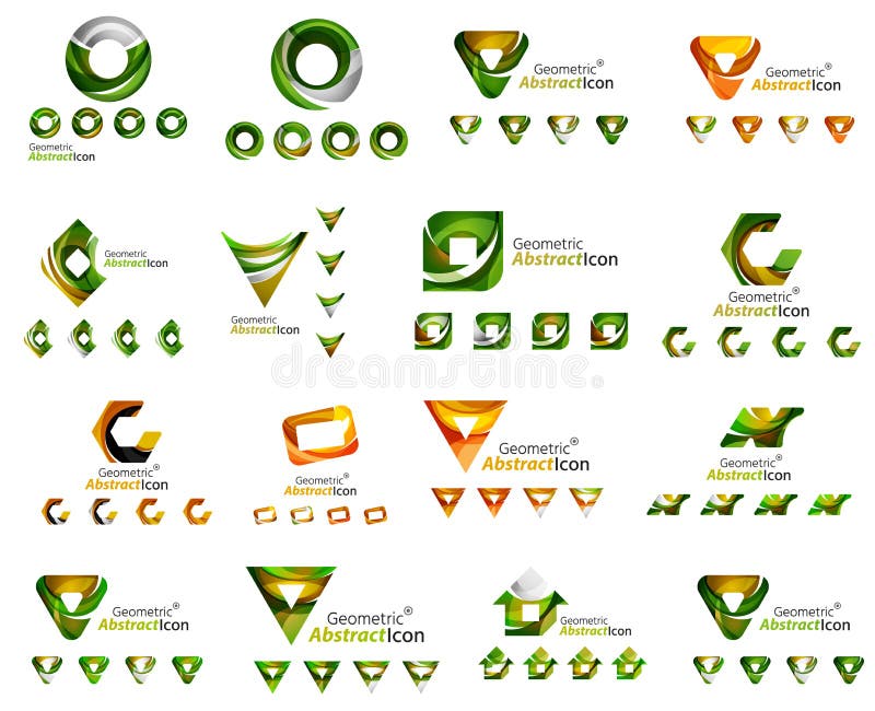 Set of Various Geometric Icons - Rectangles Stock Vector - Illustration ...