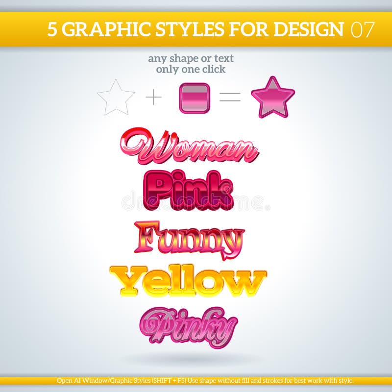 Set of Various Graphic Styles for Design. Stock Vector - Illustration ...
