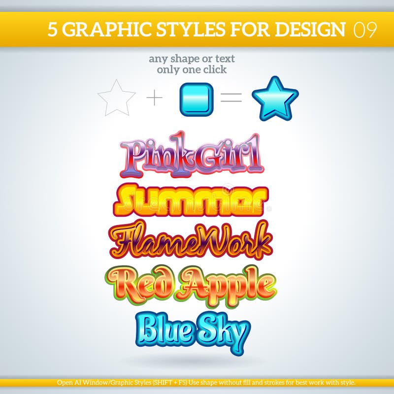 Set of Various Graphic Styles for Design. Stock Vector - Illustration ...