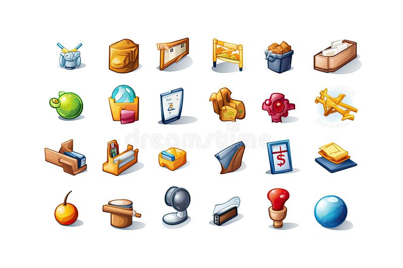 A Set of Various Icons Colletion, Generative AI Stock Illustration ...