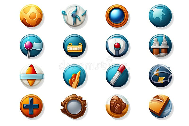 A Set of Various Icons Colletion, Generative AI Stock Illustration ...