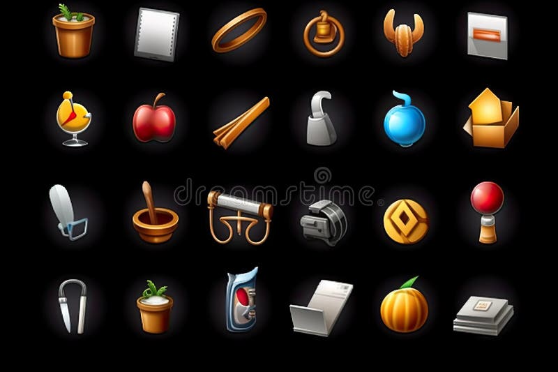 A Set of Various Icons Colletion, Generative AI Stock Illustration ...