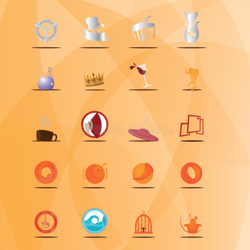 Set of Various Icons. Vector Illustration Decorative Background Design ...