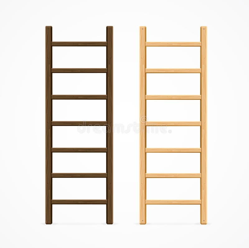 Set of Various Ladders. Vector Stock Vector - Illustration of ...