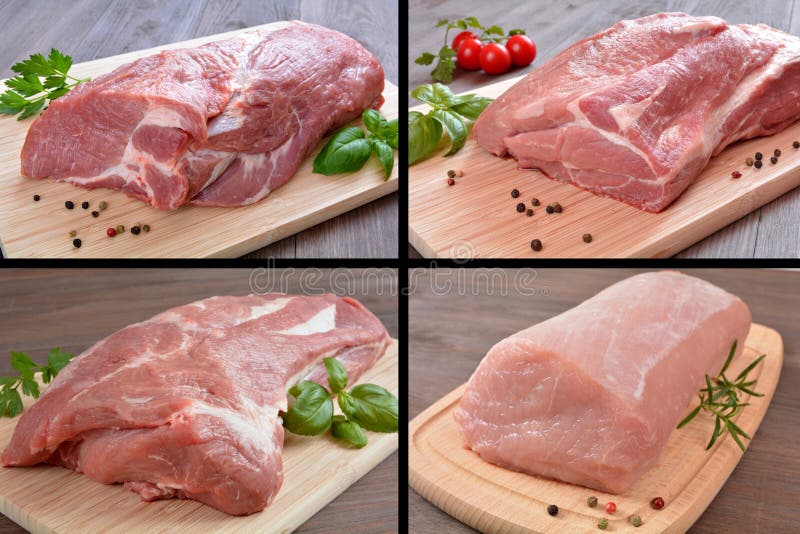 Set of various meats stock photo. Image of collage, food - 311888098