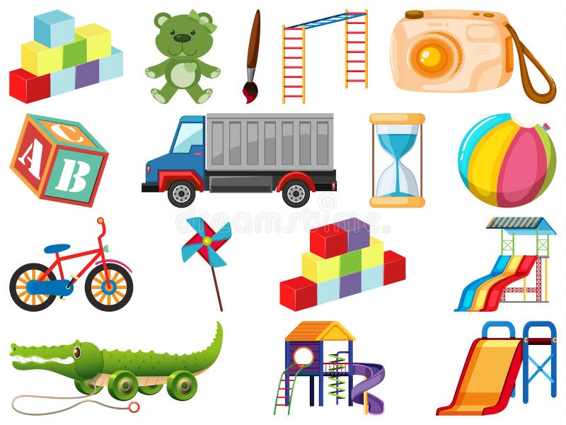 Set of Objects As Cartoon Characters with Eyes Stock Vector ...