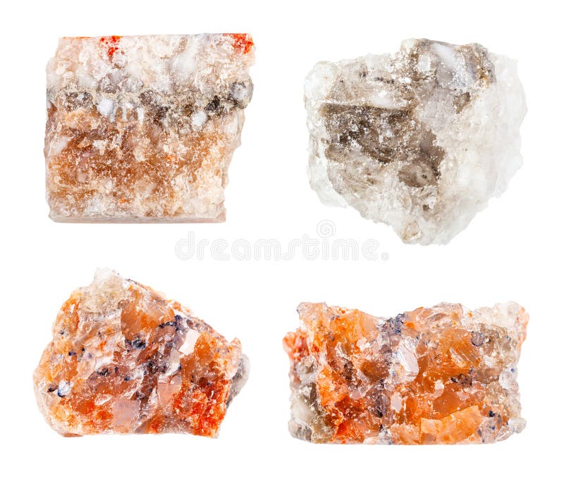 Set of Various Rock Salt Halite Rocks Isolated Stock Image - Image of ...