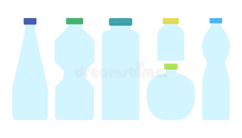 Set of Various Shapes of Bottles Stock Vector - Illustration of vector ...