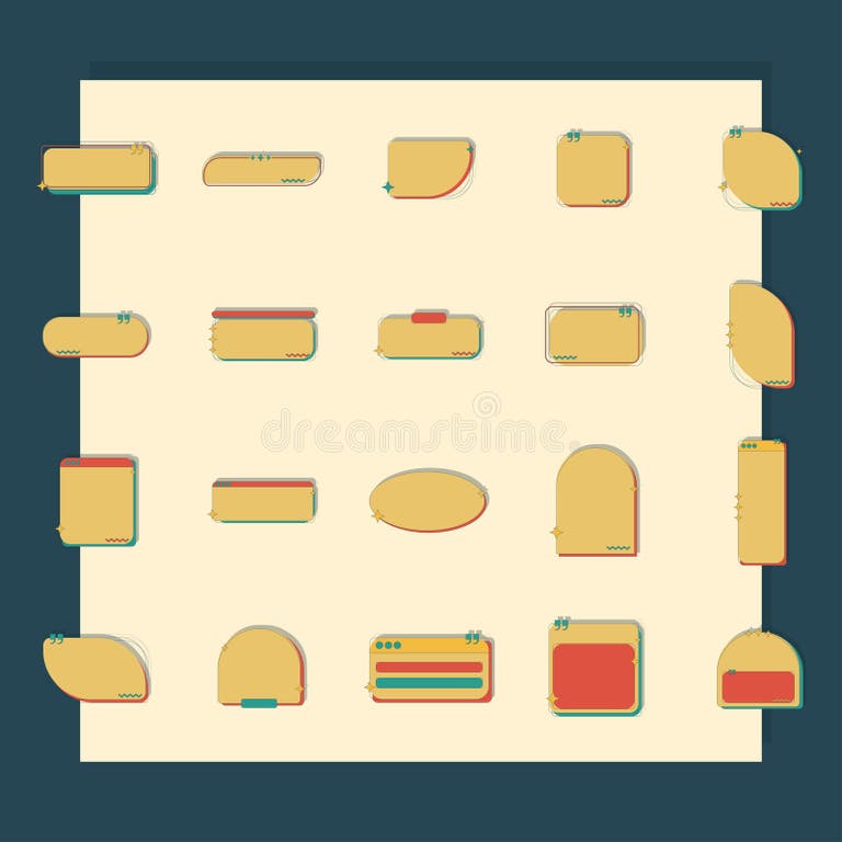 Collection of Colorful Speech Bubbles and Text Boxes Stock Illustration ...