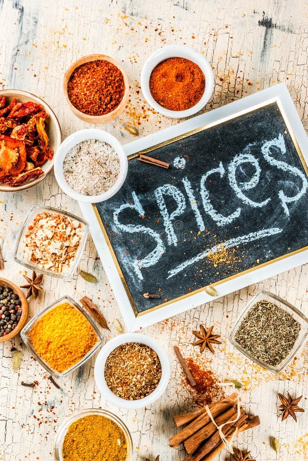 Set of various spices stock photo. Image of rosemary - 113362692