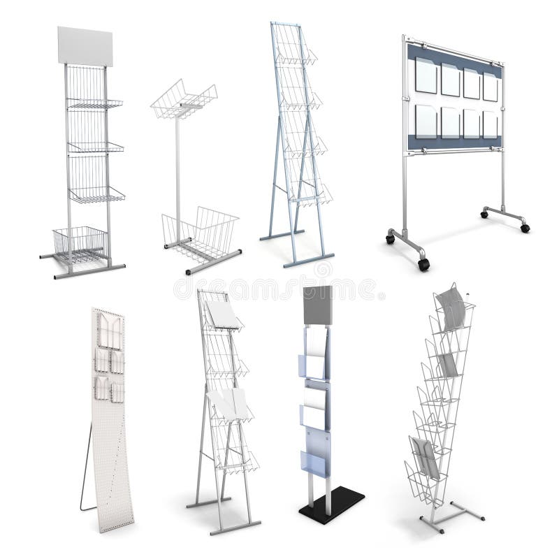 Set of Various Stands for Promotional Materials Stock Illustration ...