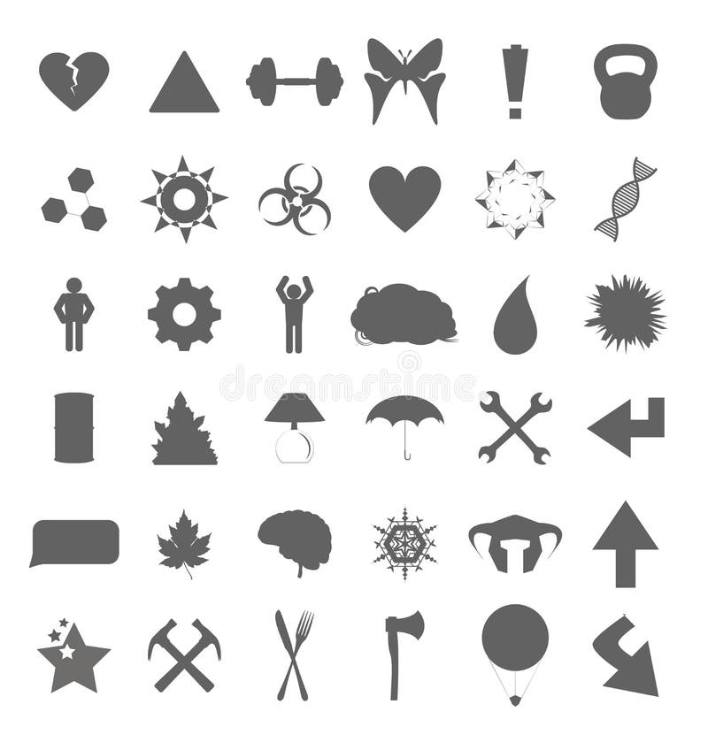 Set of various symbols stock vector. Illustration of chat - 102618979