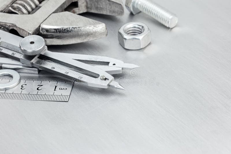 Set of Various Tools and Instruments for Hand Work on Scratched Stock ...