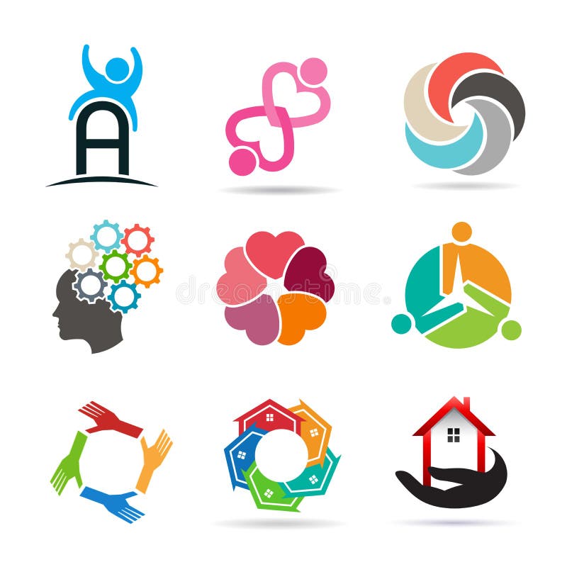 Set 1 of Various Types of Icons for Design Stock Vector - Illustration ...
