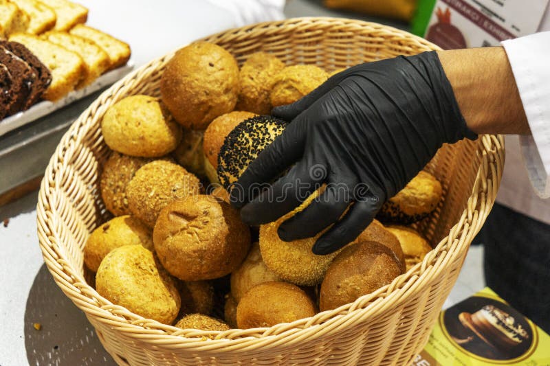 A Set of Various Types of Traditional Bread Made of Wheat and Rye Flour ...