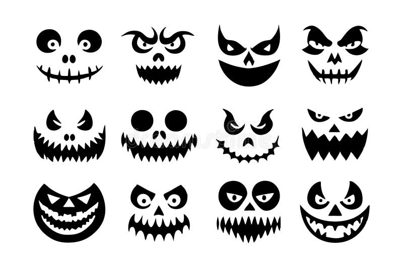 Set of Various Vector Halloween Design Elements Illustration. Stock ... Set of Various Vector Halloween Design Elements Illustration. Stock ...