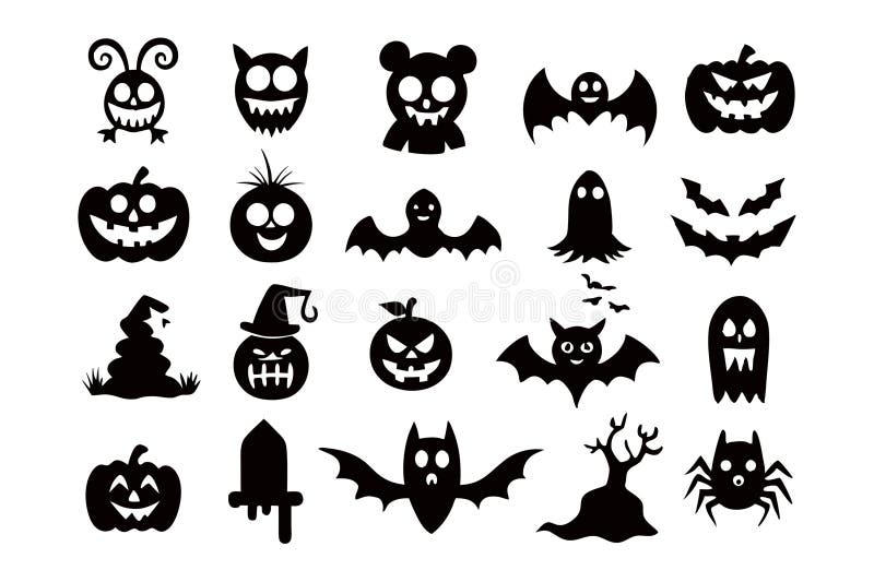 Set of Various Vector Halloween Design Elements Illustration. Stock ... Set of Various Vector Halloween Design Elements Illustration. Stock ...