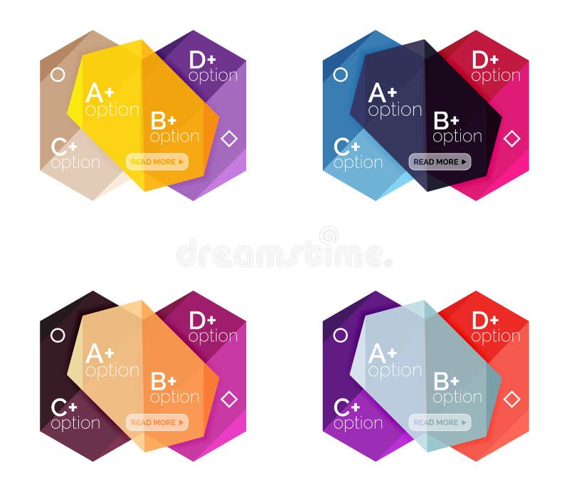Set of Vector Abstract Infographics Content Boxes Stock Vector ...