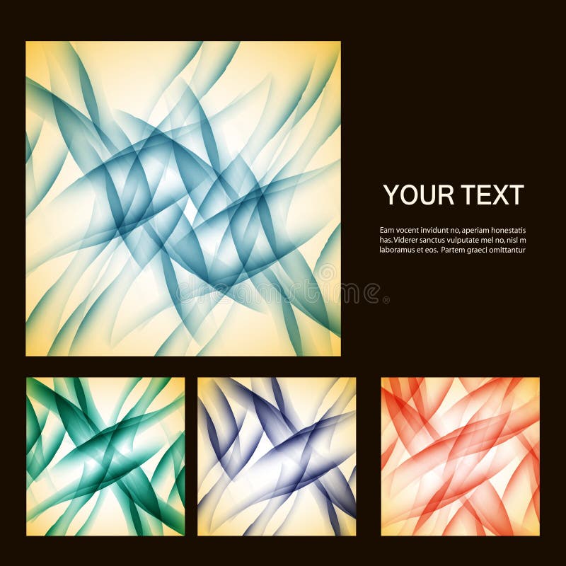 Set of Vector Abstract Line Background EPS10 Stock Vector ...