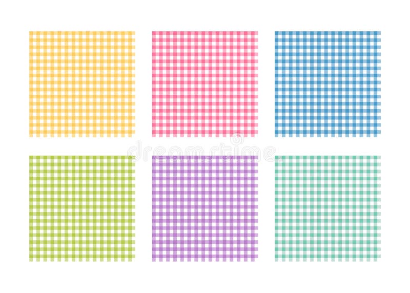 A Set of Vector Abstract Seamless Patterns. the Vichy Cage Stock Vector ...