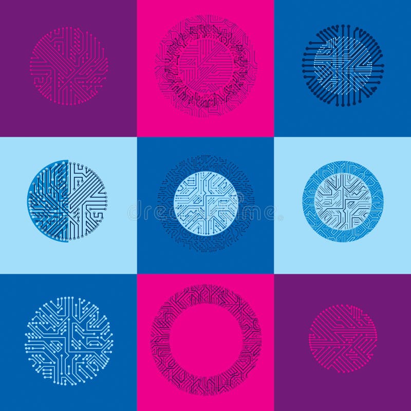 Circular Digital Schemes Stock Illustrations – 103 Circular Digital ...