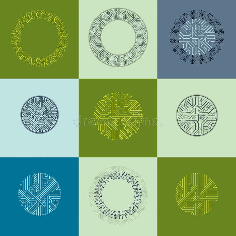 Circular Digital Schemes Stock Illustrations – 103 Circular Digital ...