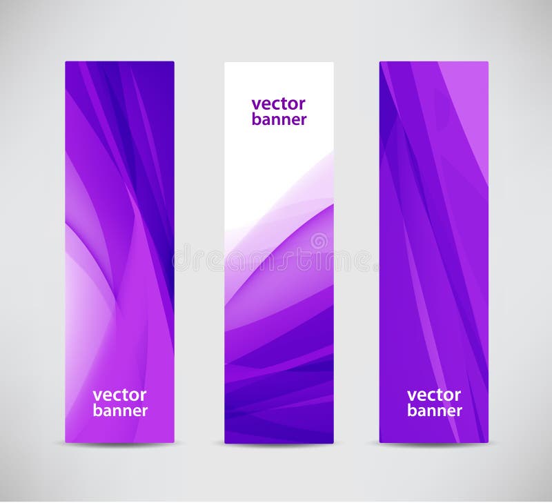 Purple Banners Templates. Abstract Backgrounds Stock Vector ...