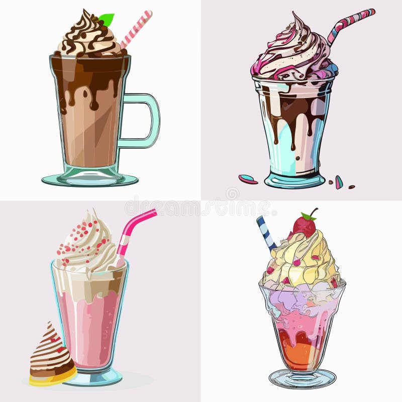 Cartoons Milkshakes Stock Illustrations – 2 Cartoons Milkshakes Stock ...