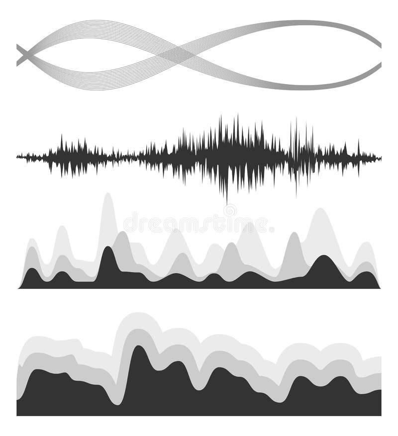 Set of Vector Audio Scales. Stock Vector - Illustration of wave, music ...