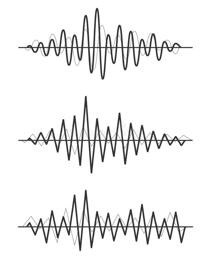 Set of Vector Audio Scales. Stock Vector - Illustration of wave, music ...