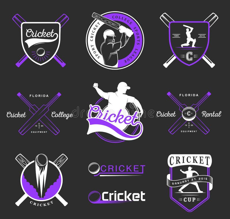 Cricket Design Elements Stock Illustrations – 1,133 Cricket Design ...