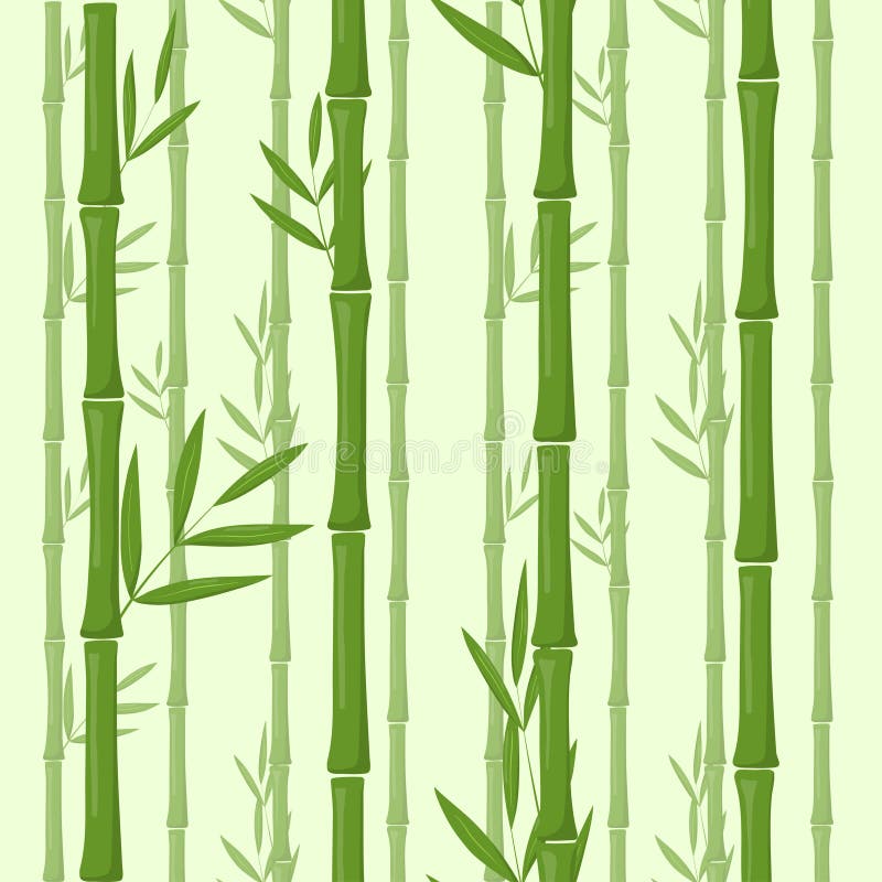 Set of Vector Bamboo Isolated on White Stock Vector - Illustration of ...