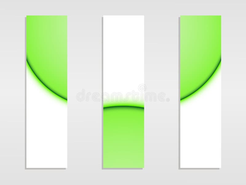Set of Vector Banners, Banners of Green Lines Stock Vector ...