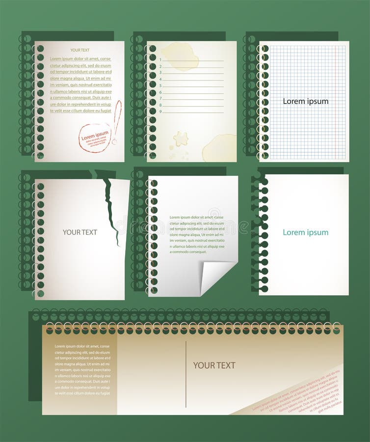 Set of Vector Banners in the Form of Sheets Stock Vector - Illustration ...