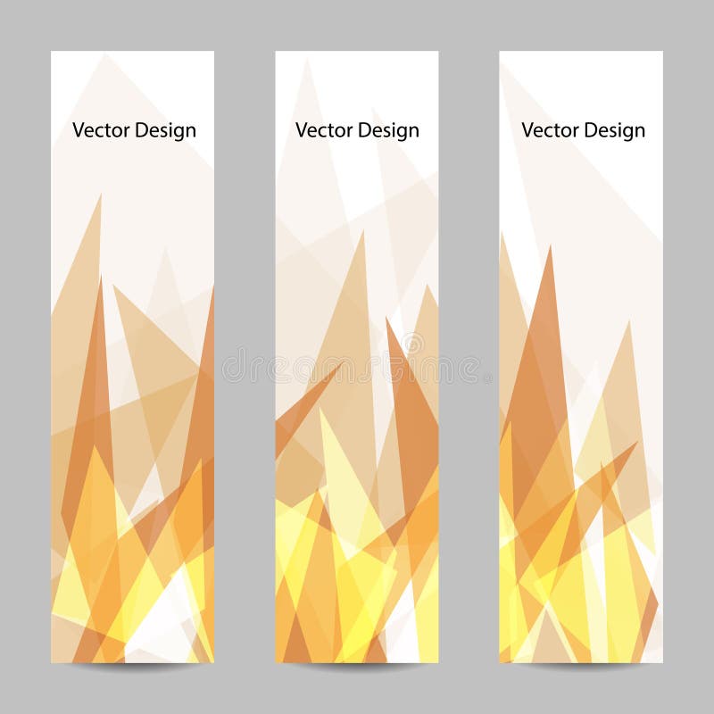 A Set of Vector Banners with Polygonal Background Stock Vector ...