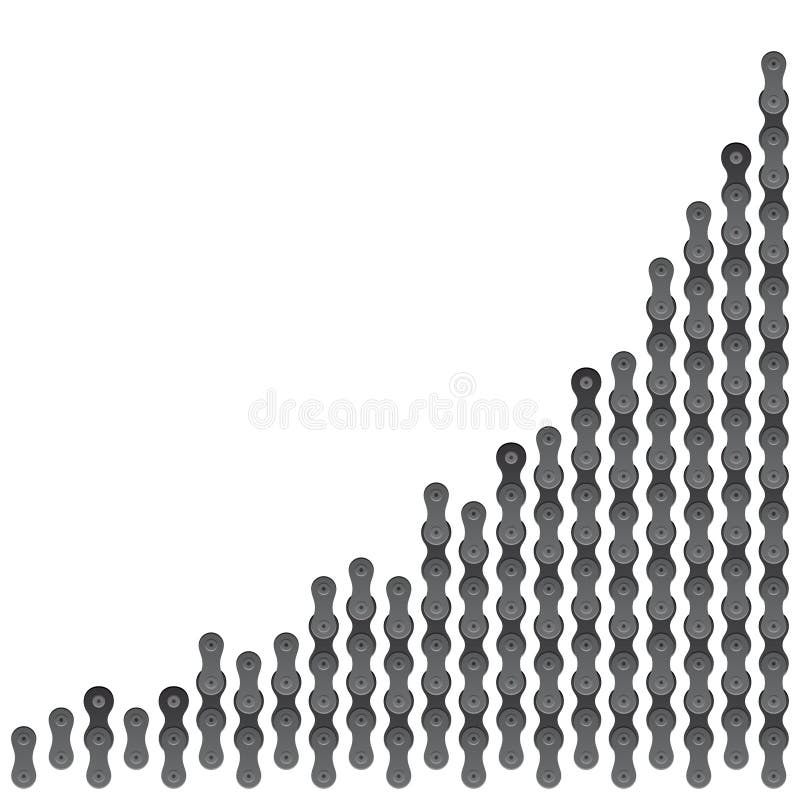 Set of Vector Bicycle Chain Stock Vector - Illustration of iron, metal ...