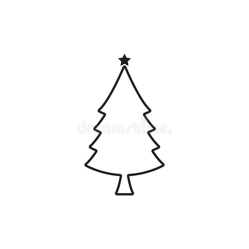 Set of Vector Black Christmas Tree Stock Vector - Illustration of tree ...