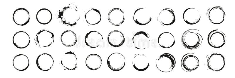Set of Vector Black Circles. Black Spots on White Background Isolated ...