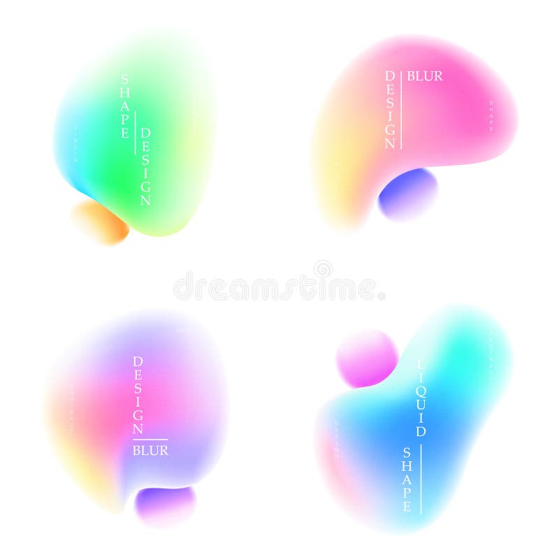 Set of Vector Blurred Shapes or Gradient Blur Stock Vector ...