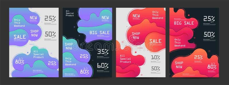 Set of Vector Brochures A4 Size Abstract Modern Geometric Graphic ...