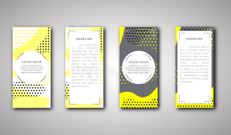 Set of Vector Broshure Front and Back Side Templates in Abstract Style ...