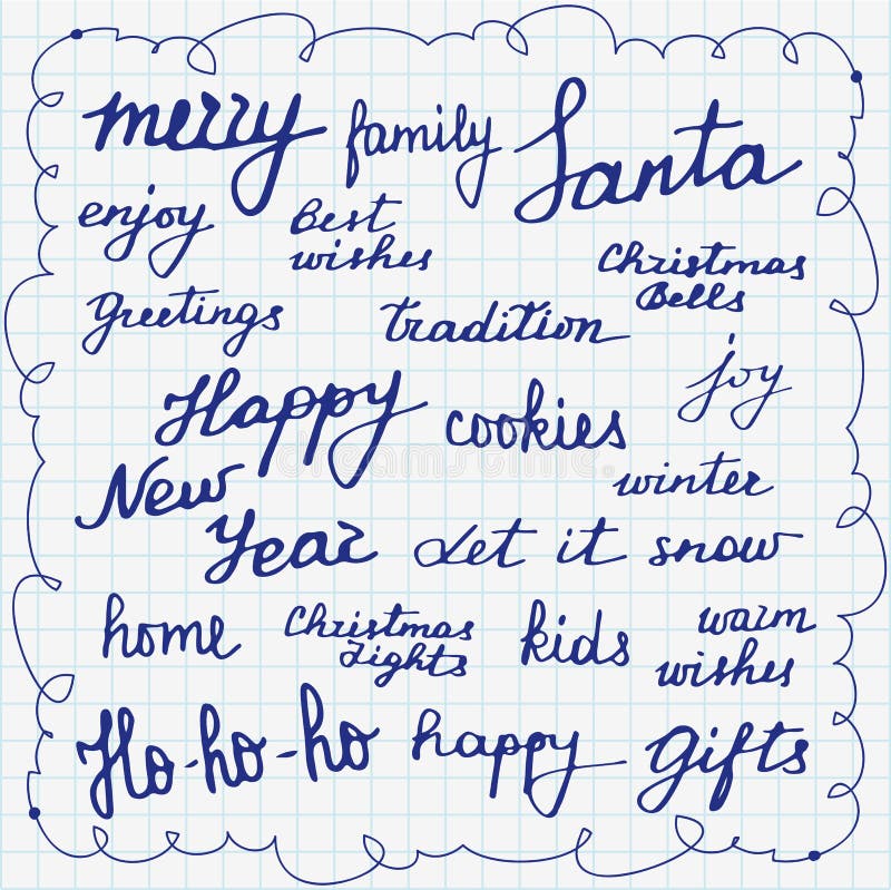 Set of Vector Calligraphic Words and Phrases Stock Vector ...