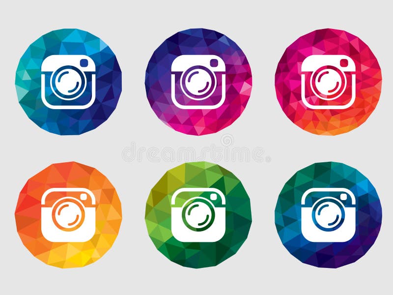 Set of vector camera icons stock vector. Illustration of instant - 75518725